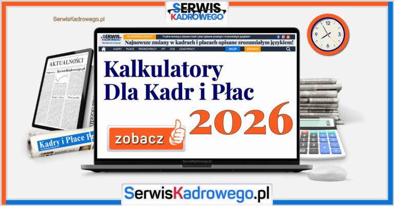 Współczynnik urlopowy do ekwiwalentu 2026 + kalkulator - SerwisKadrowego.pl
